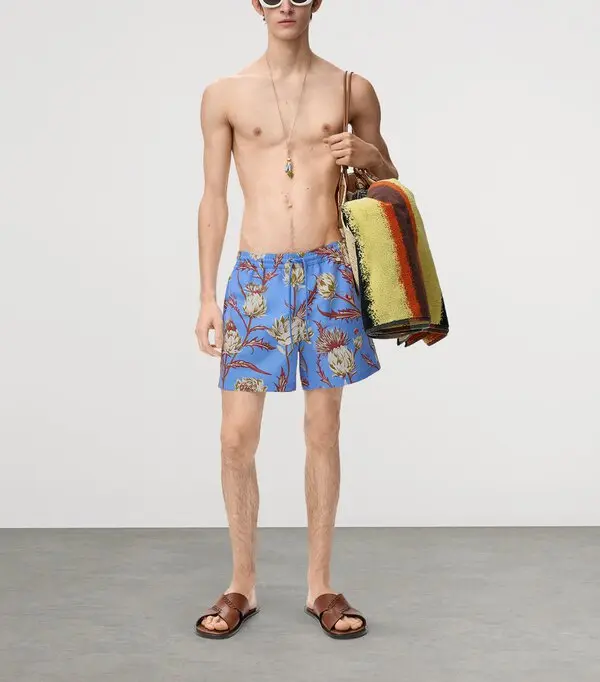 Loewe X Paula’s Ibiza Artichoke Swim Shorts - Blue