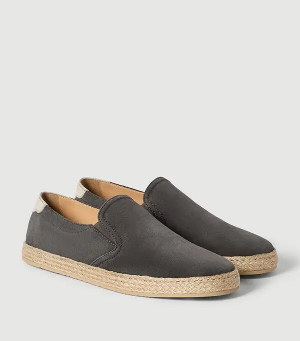 Brunello Cucinelli Suede Espadrille Slip-ons