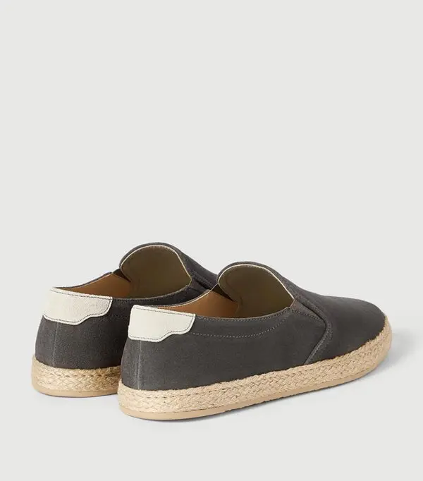 Brunello Cucinelli Suede Espadrille Slip-ons