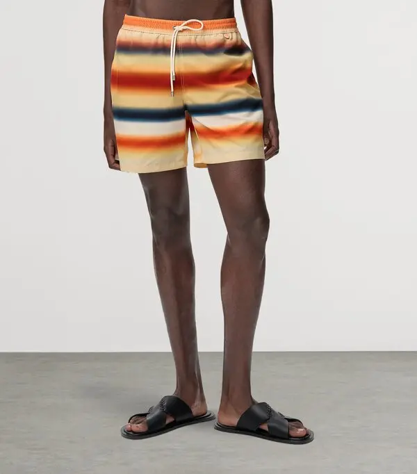 Loewe X Paula’s Ibiza Striped Swim Shorts - Orange