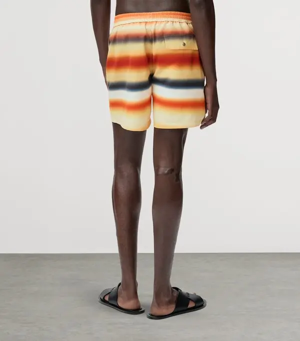 Loewe X Paula’s Ibiza Striped Swim Shorts - Orange