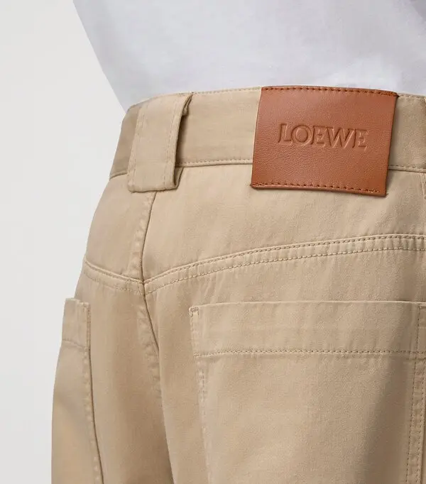 Loewe X Paula's Ibiza Cotton Straight Trousers - Beige