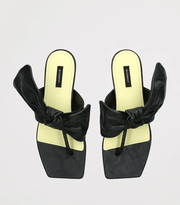 Givenchy Leather Boudoir Bow Sandals - Black