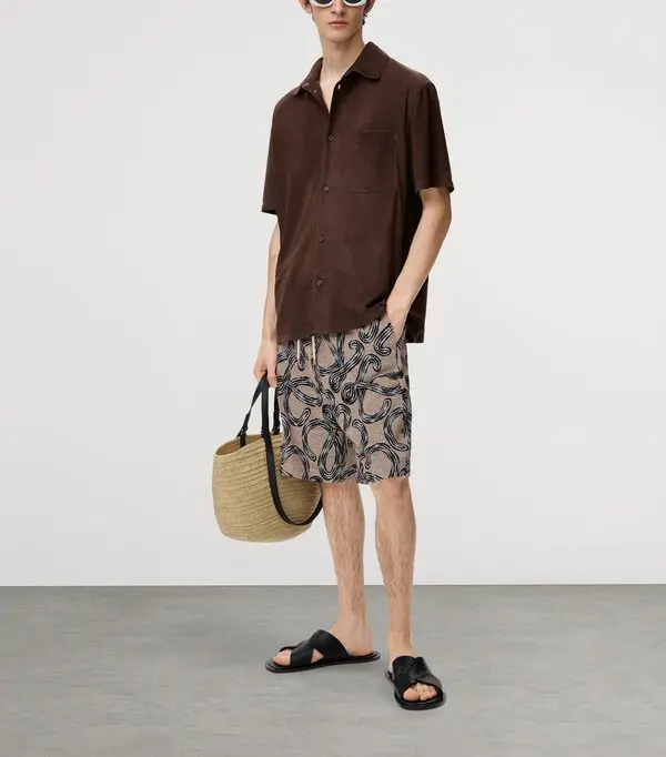 Loewe X Paula’s Ibiza Terry Anagram Shorts - Beige