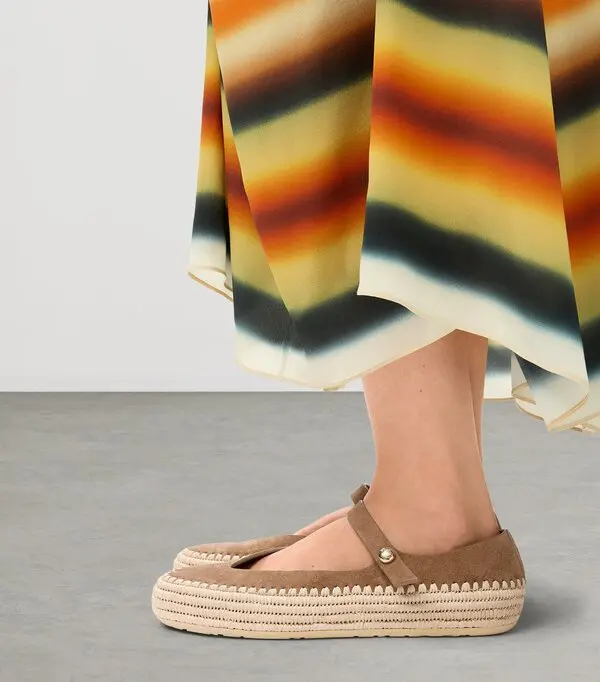 Loewe X Paula’s Ibiza Rio Mary Jane Flats - Beige