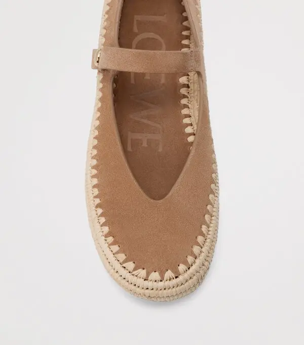 Loewe X Paula’s Ibiza Rio Mary Jane Flats - Beige