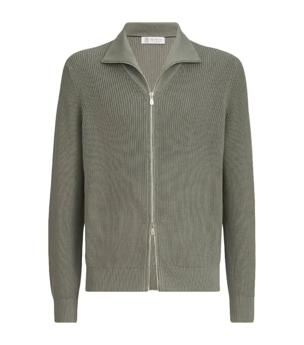 Brunello Cucinelli Cotton Zip-up Cardigan