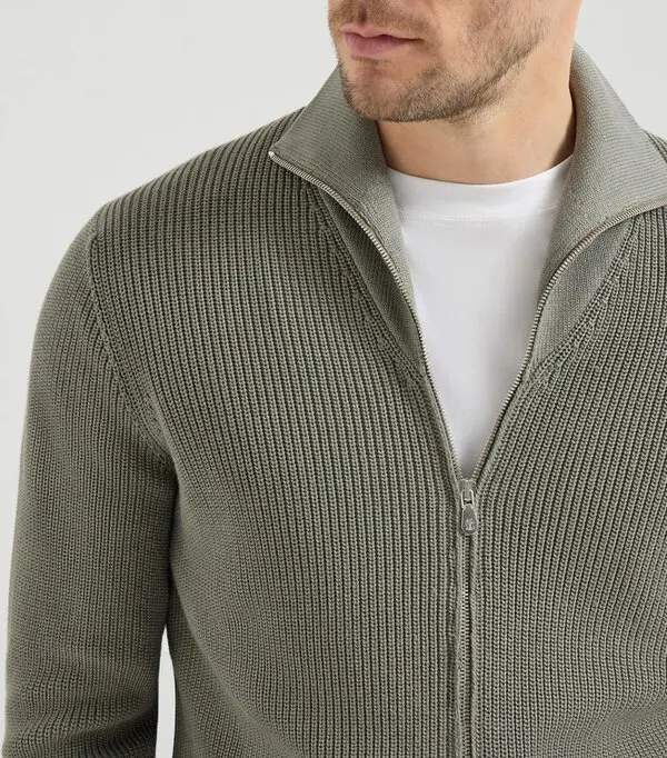Brunello Cucinelli Cotton Zip-up Cardigan