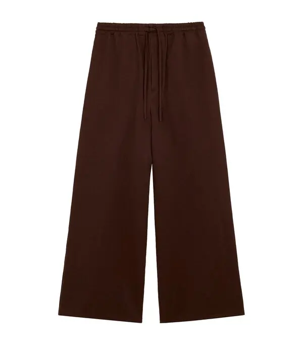 Loewe X Paula's Ibiza Cotton Satin Trousers - Brown