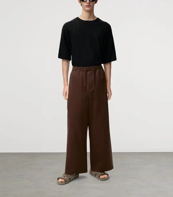 Loewe X Paula's Ibiza Cotton Satin Trousers - Brown