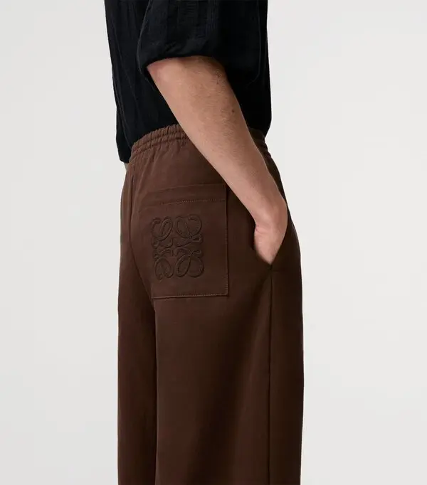 Loewe X Paula's Ibiza Cotton Satin Trousers - Brown