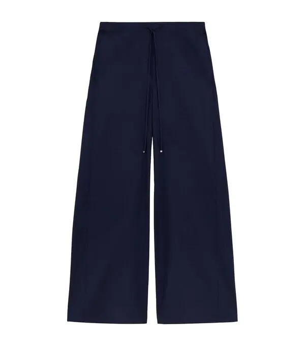 Loewe X Paula's Ibiza Cotton Satin Trousers - Navy