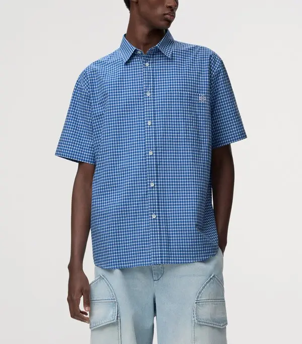 Loewe X Paula’s Ibiza Check Anagram Shirt - Blue