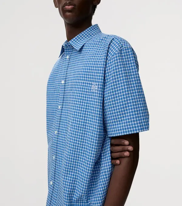 Loewe X Paula’s Ibiza Check Anagram Shirt - Blue