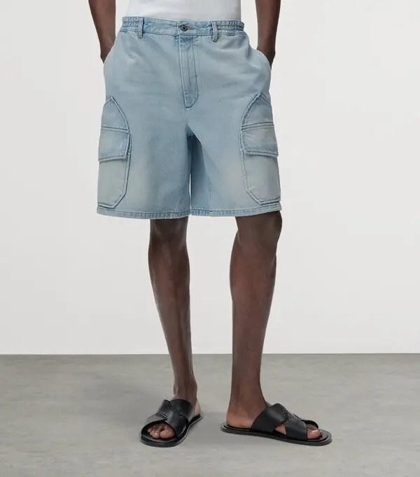 Loewe X Paula's Ibiza Cargo Denim Shorts - Blue