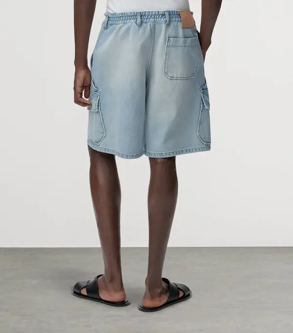 Loewe X Paula's Ibiza Cargo Denim Shorts - Blue