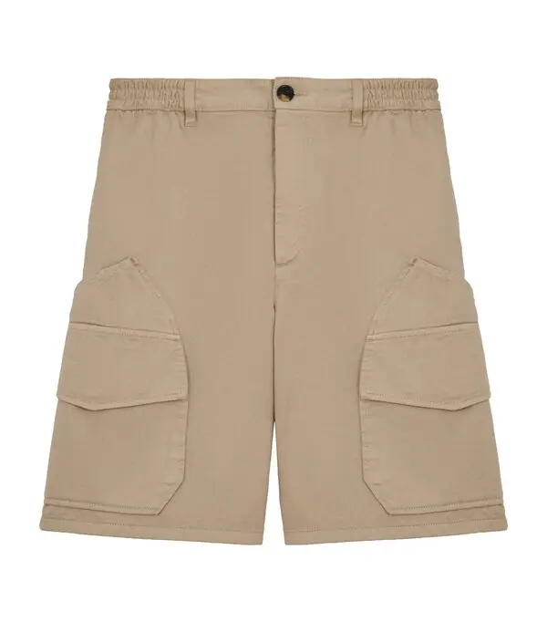 Loewe X Paula's Ibiza Cotton-satin Cargo Shorts - Beige