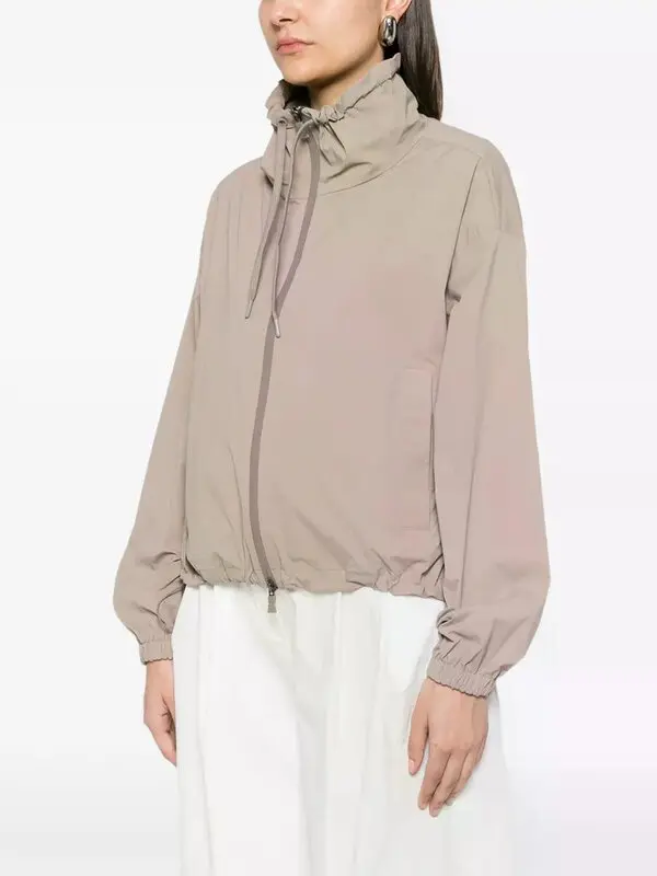 Herno Drawstring Hooded Jacket - Brown