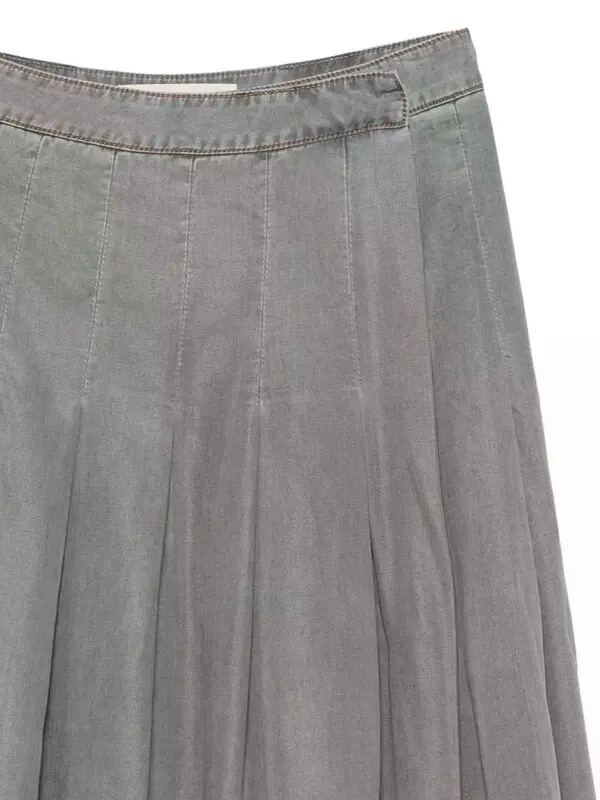 SEMICOUTURE Pleated Midi Skirt - Grey
