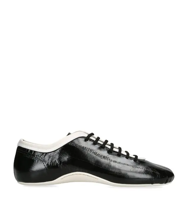 Dries Van Noten Leather Ballerina Sneakers - Black