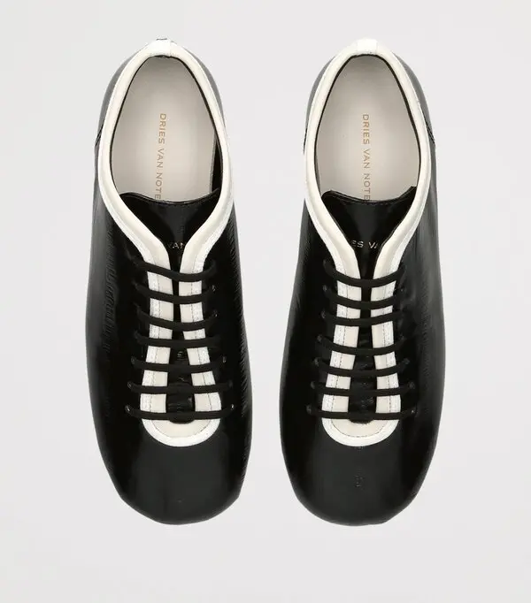 Dries Van Noten Leather Ballerina Sneakers - Black