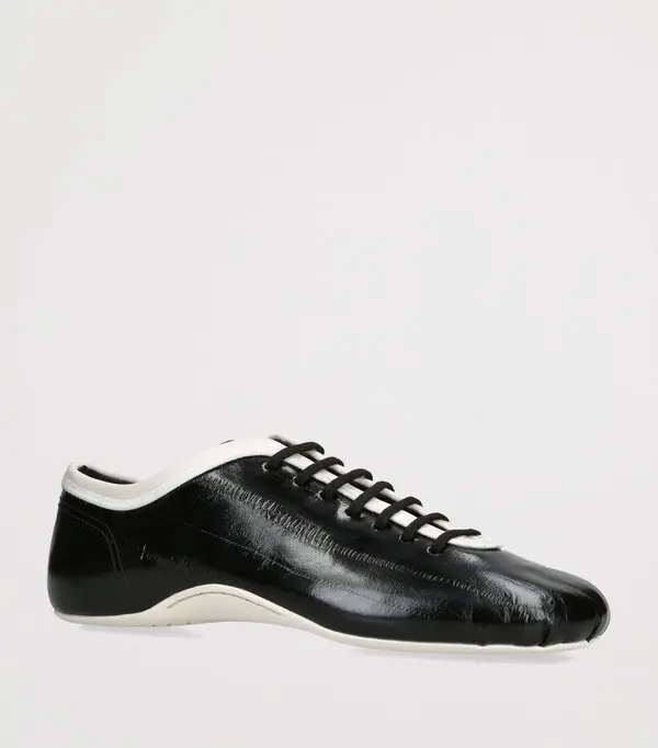 Dries Van Noten Leather Ballerina Sneakers - Black