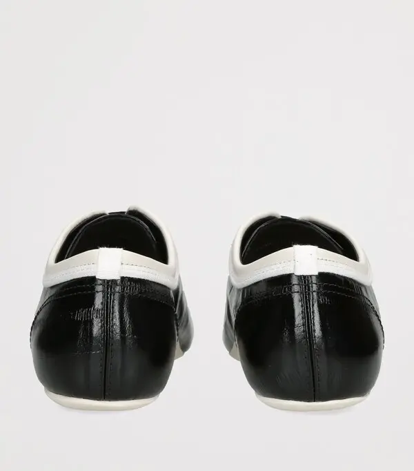 Dries Van Noten Leather Ballerina Sneakers - Black