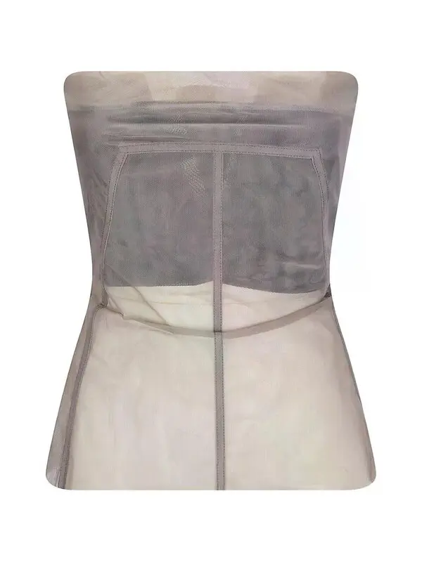 Rick Owens Mesh Strapless Bustier - Neutrals