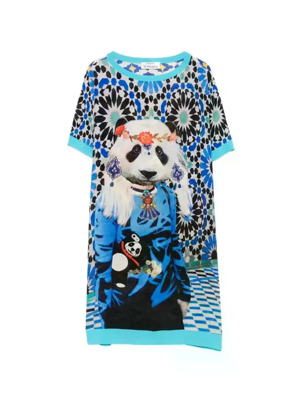 The Artistylist Panda-print Mini Dress