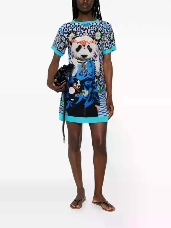 The Artistylist Panda-print Mini Dress