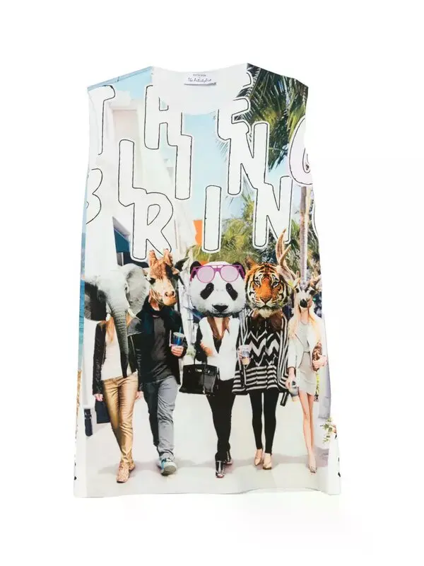 The Artistylist Graphic-print Sleeveless Top - White
