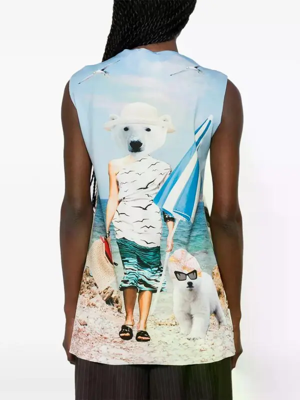The Artistylist Graphic-print Sleeveless Top