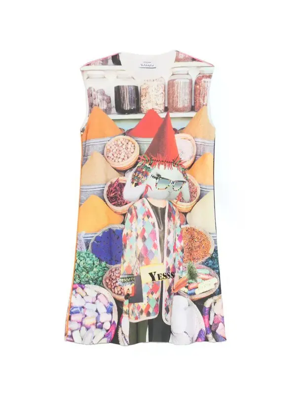 The Artistylist Graphic-print Sleeveless Dress - Neutrals