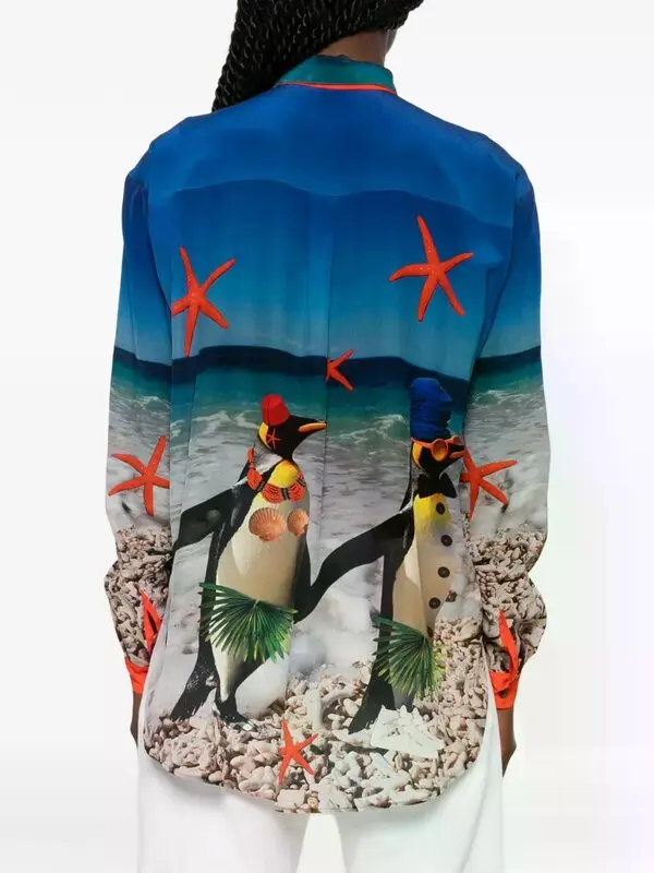 The Artistylist Graphic-print Silk Shirt