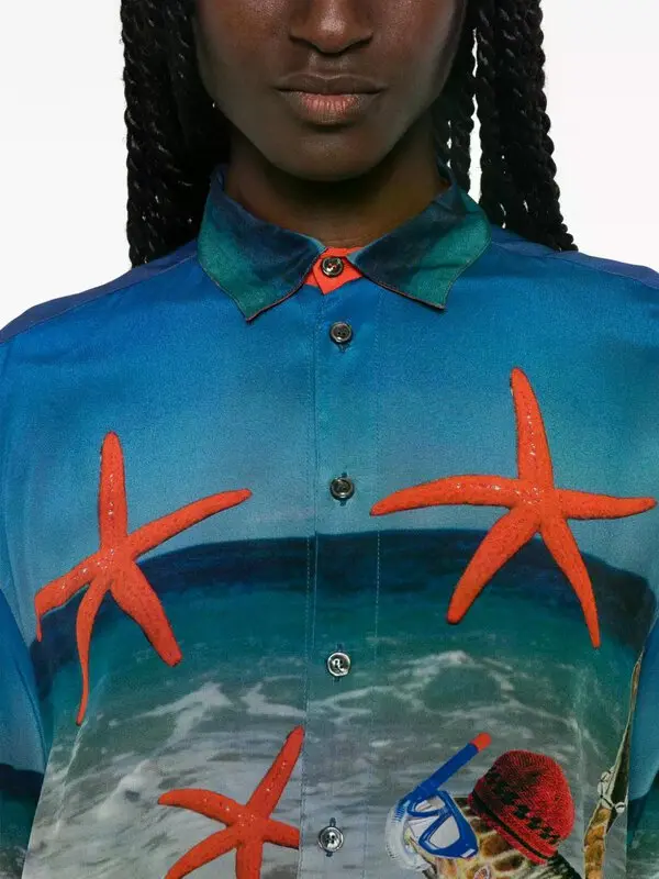 The Artistylist Graphic-print Silk Shirt