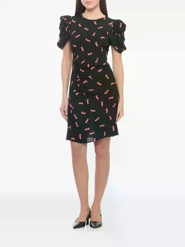 MAR DE MARGARITAS Karin Ruched Mini Dress - Black
