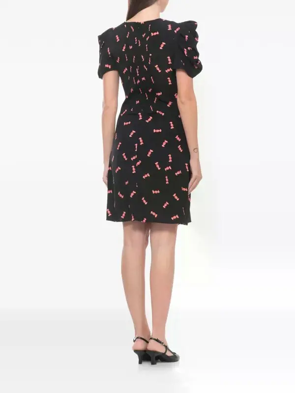 MAR DE MARGARITAS Karin Ruched Mini Dress - Black