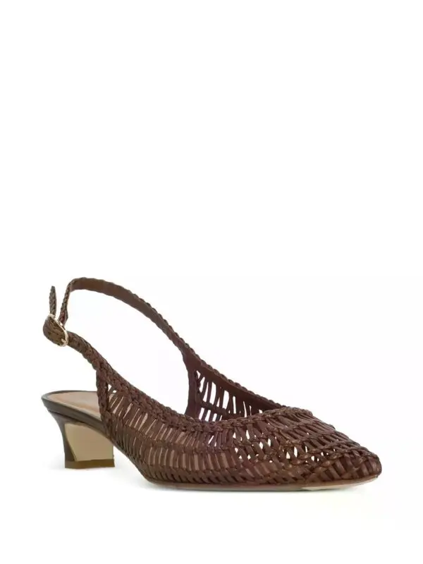 JULIE DEE Woven Slingback Pumps