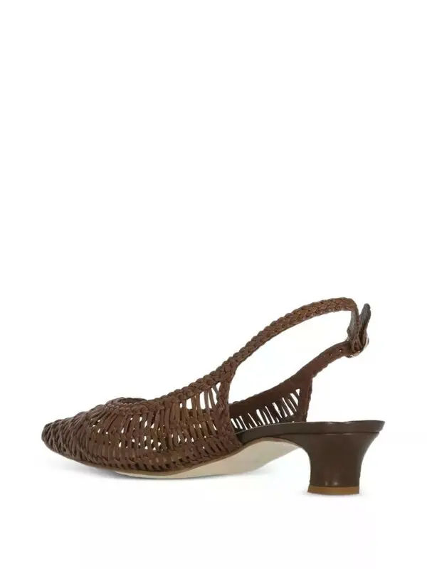 JULIE DEE Woven Slingback Pumps