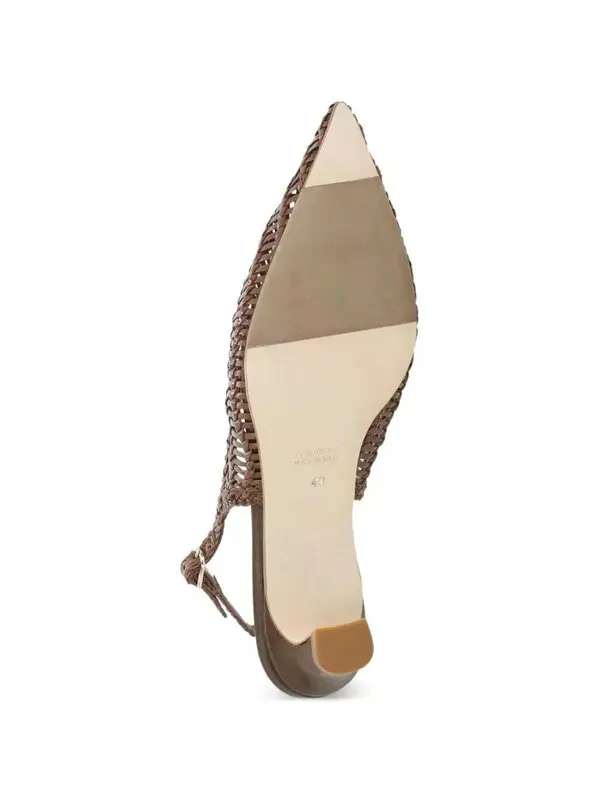 JULIE DEE Woven Slingback Pumps
