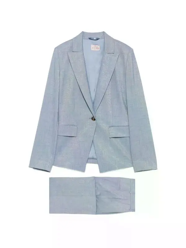 Marella Metallic-effect Notched-lapel Suit