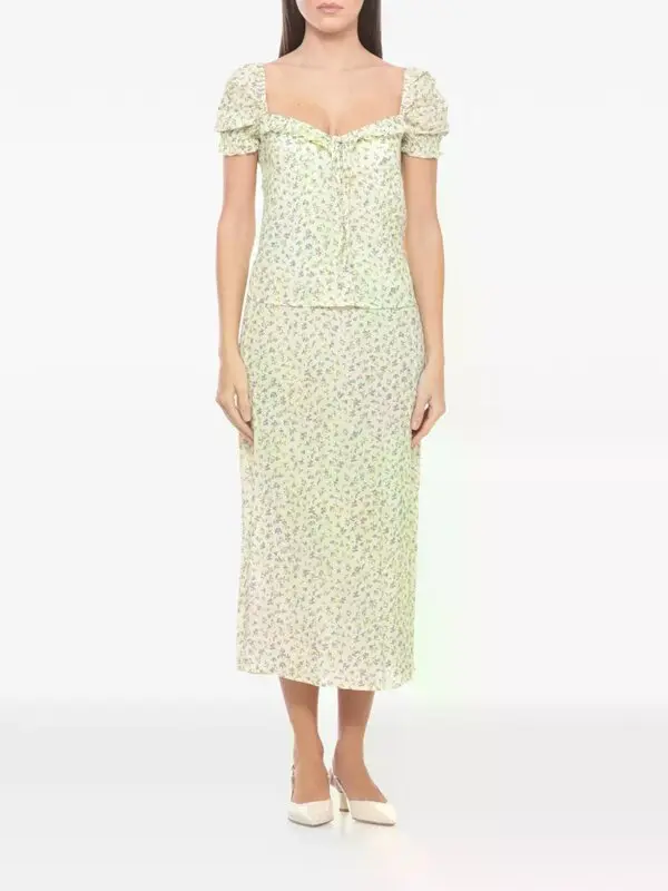MAR DE MARGARITAS Letizia Floral-print Blouse - Yellow