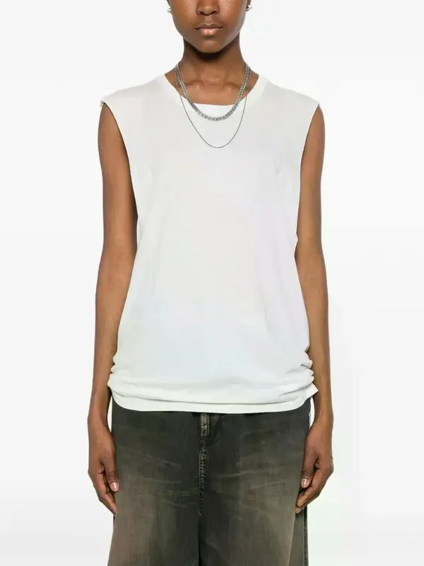 R13 Sleeveless Crew-neck Top - White