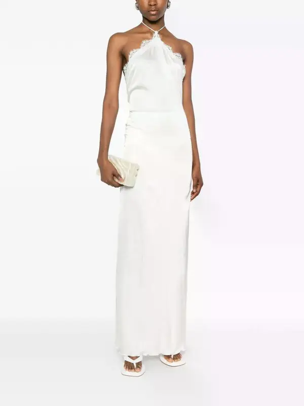 oseree halter dress Lace-Trim Halterneck In White - 35% Off Marco di Milano