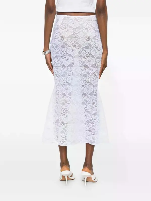 Oseree Lace Midi Skirt