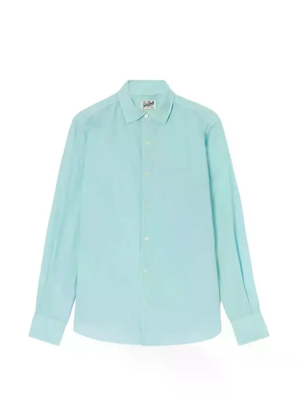 MC2 SAINT BARTH Ice Shirt In Pure Cotton Voile - Blue