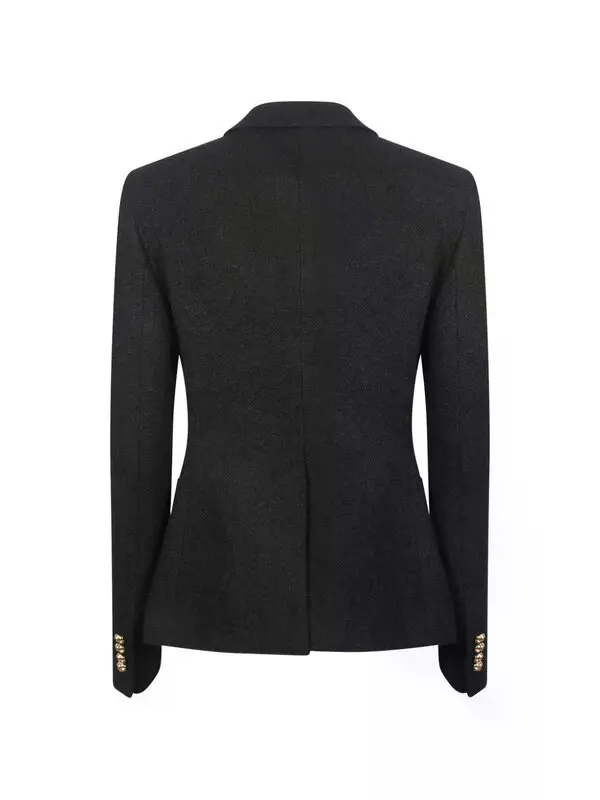 Tagliatore Double-breasted Textured Blazer - Black