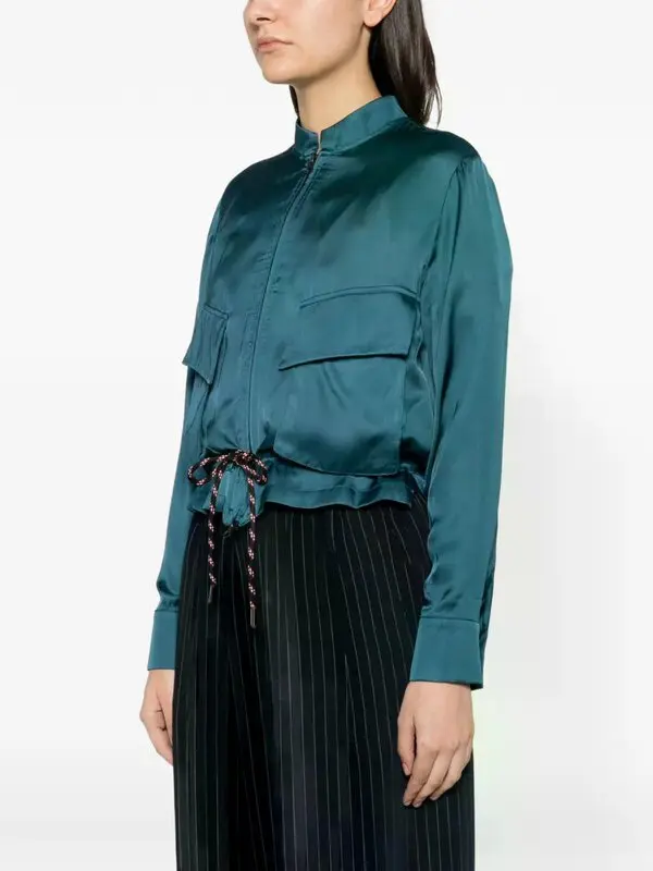 COLLECTION PRIVEE? Satik Drawstring Satin Jacket