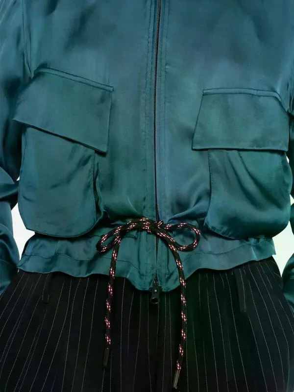 COLLECTION PRIVEE? Satik Drawstring Satin Jacket