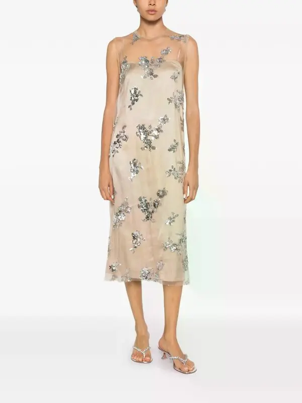 OTTOD'AME Sequin-embellished Midi Dress